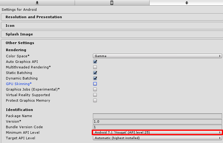 Android 工程配置 — EasyAR Sense Unity Plugin 4.2.0 文档